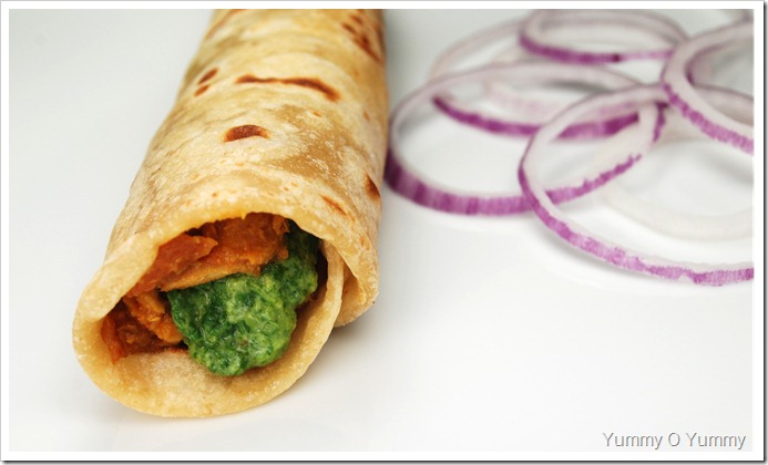 Chicken Kathi (Kati) Rolls | Yummy O Yummy